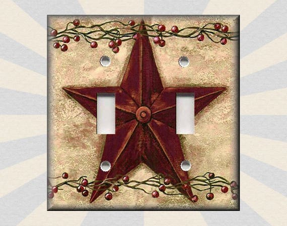 Red Barn Star Berries Farmhouse Decor Red Star Country Decor - Etsy