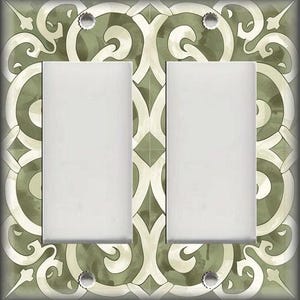 Sage Green Decorative Metal Light Switch Plate Covers and Outlet Covers ...