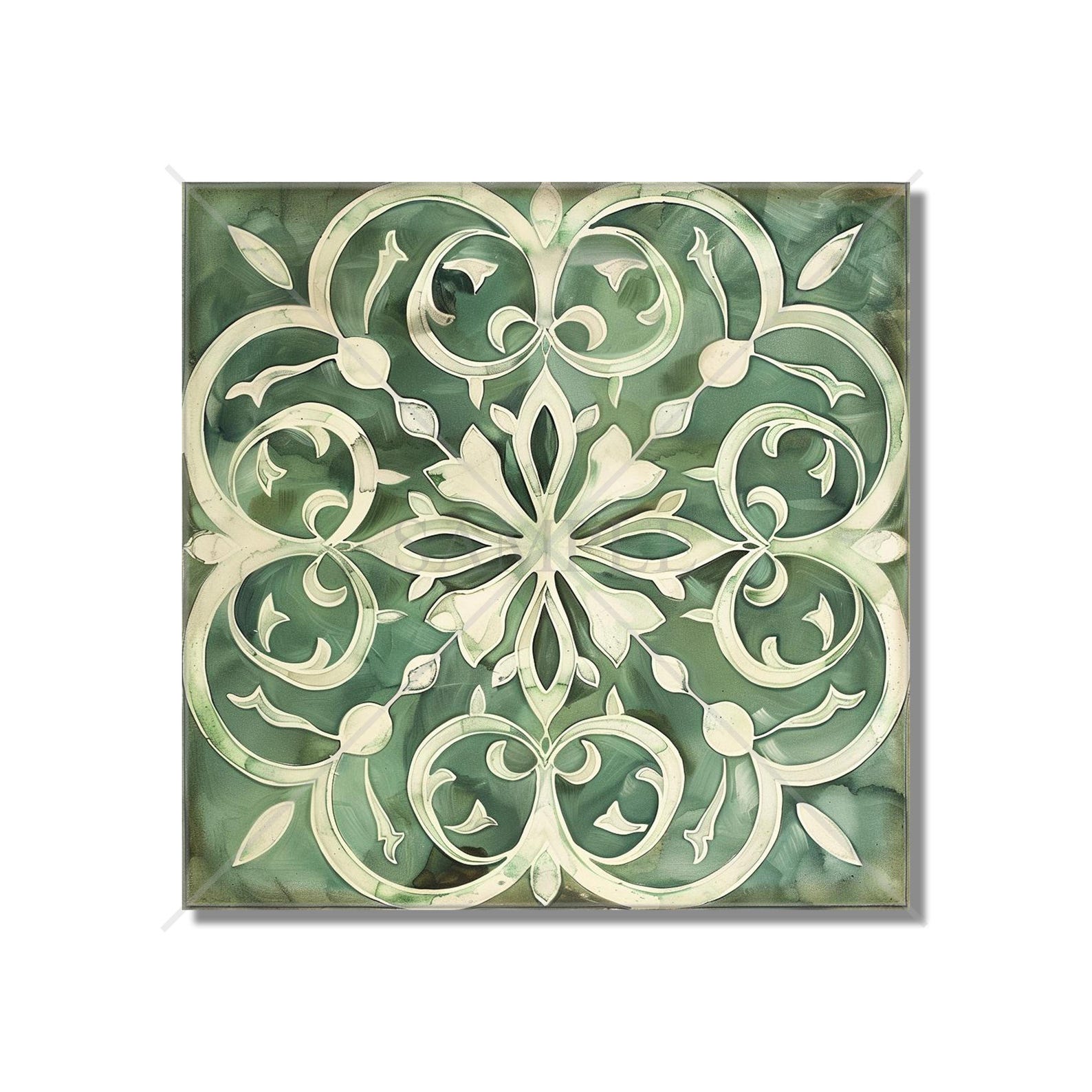 Sage Green Ceramic Tile Green Kitchen Backsplash Decorative Accent Tile ...
