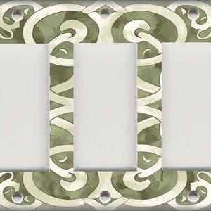Sage Green Decorative Metal Light Switch Plate Covers and Outlet Covers ...
