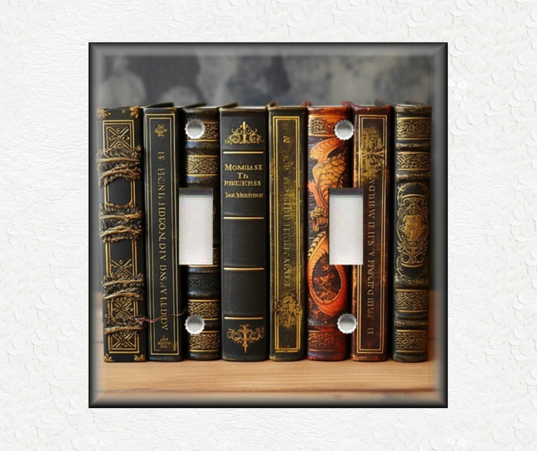 Vintage Books Design Metal Light Switch Plate Covers - Book Lover Gift ...