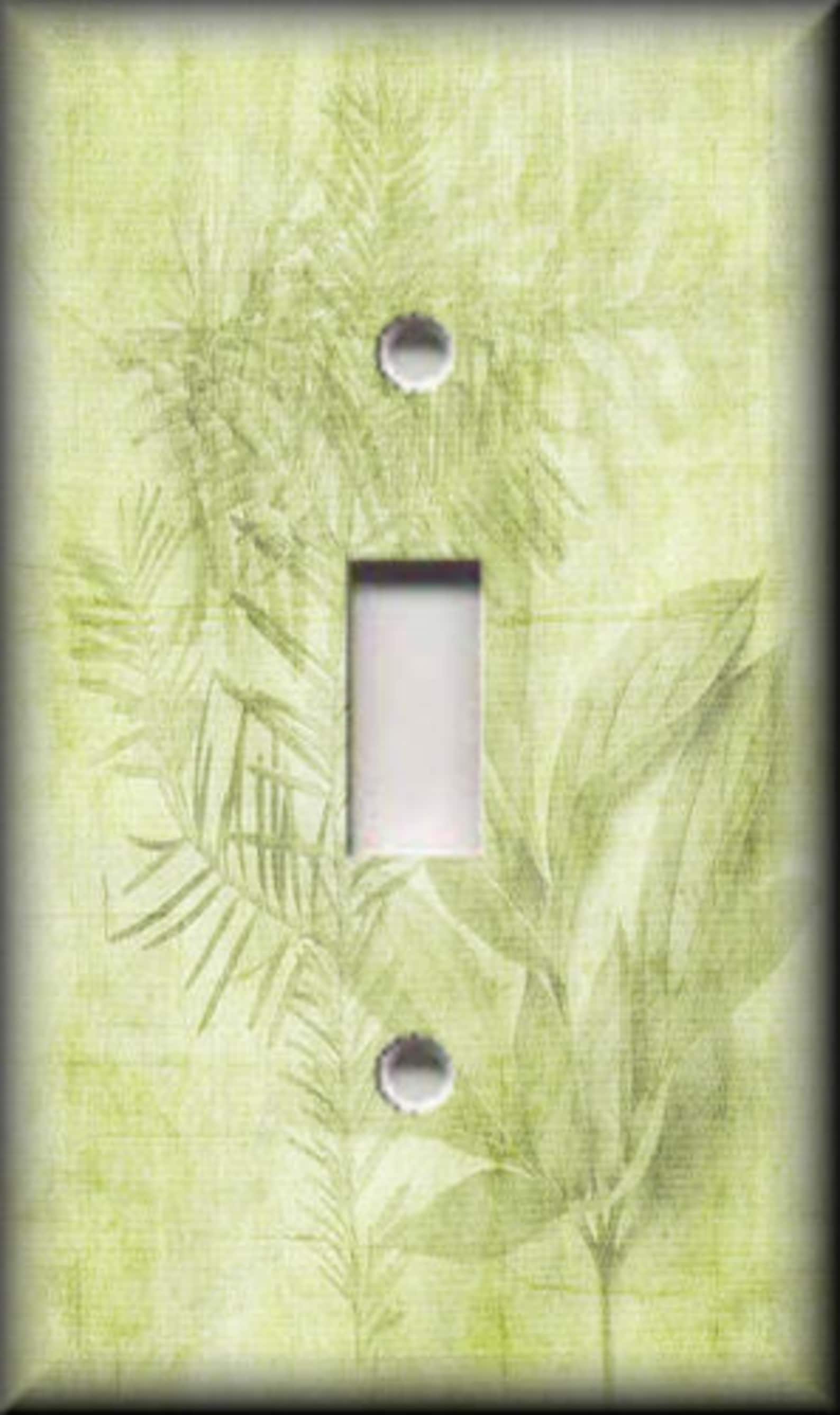 Metal Light Switch Cover Rustic Nature Decor Green Leaves - Etsy