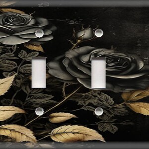Gothic Design Light Switch Covers and Outlet Covers - Black Rose Design ...