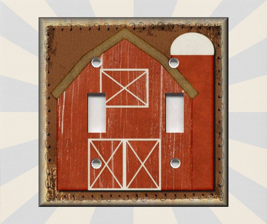 Red Barn Country Decor Farm Decor Primitive Home Decor - Metal Light ...