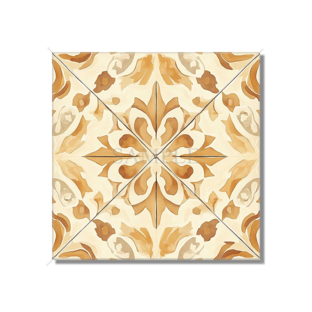 Neutral Warm Beige Tan Ceramic Tile Patterned Kitchen Backsplash Tile ...