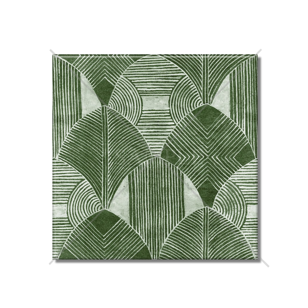 Dark Green Ceramic Tile Vintage Art Deco Design Kitchen Backsplash Tile ...