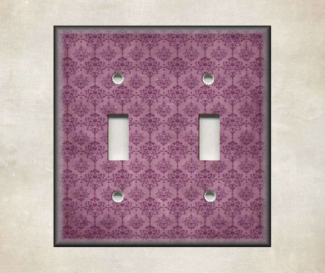 Vintage Art Nouveau Home Decor Purple Metal Light Switch Cover Switch ...