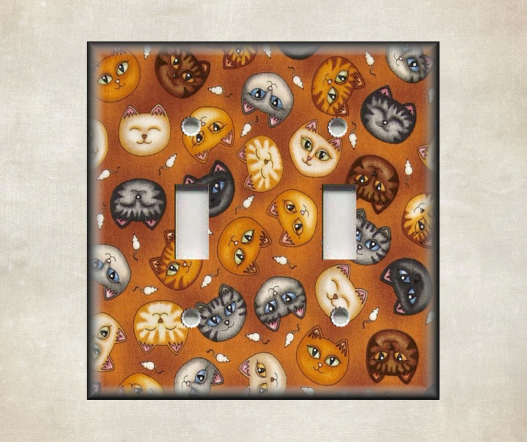 Cute Cats Light Switch Plate Cover - Cat Wall Plate Covers and Outlet ...