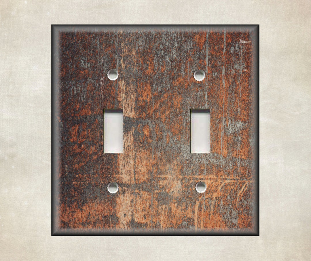 Rusty Metal Image Design Home Decor - Metal Light Switch Covers and ...