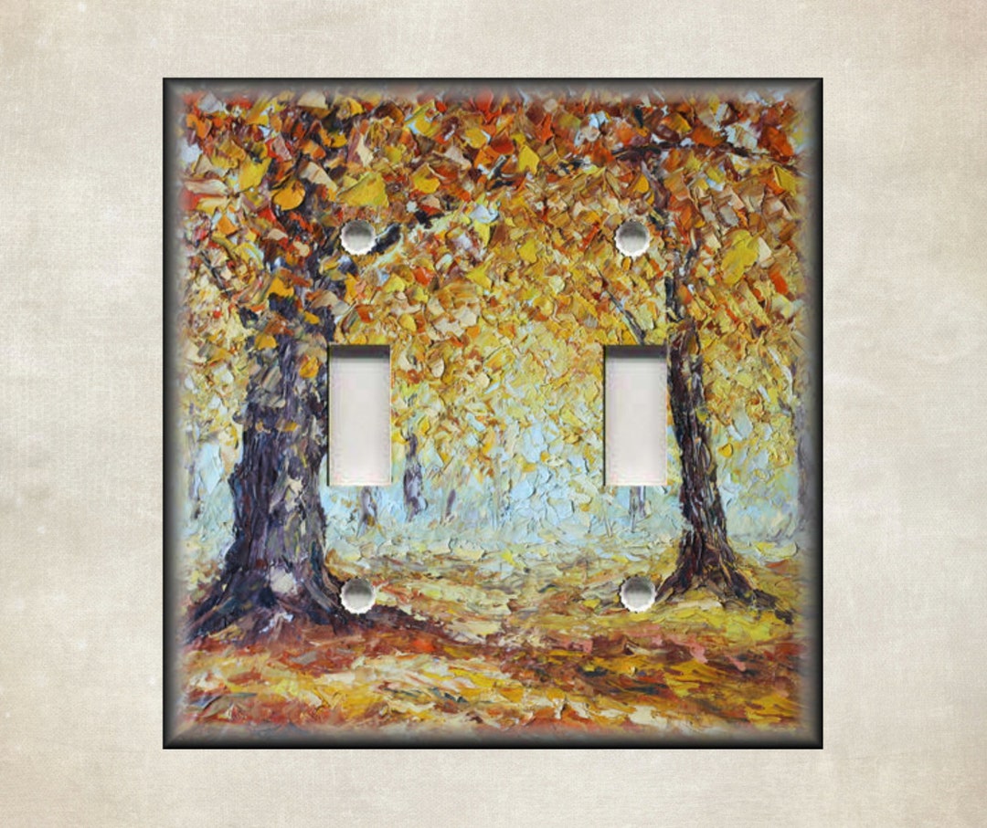 Tree Art Design Home Decor - Metal Light Switch Cover - Switch Plate ...