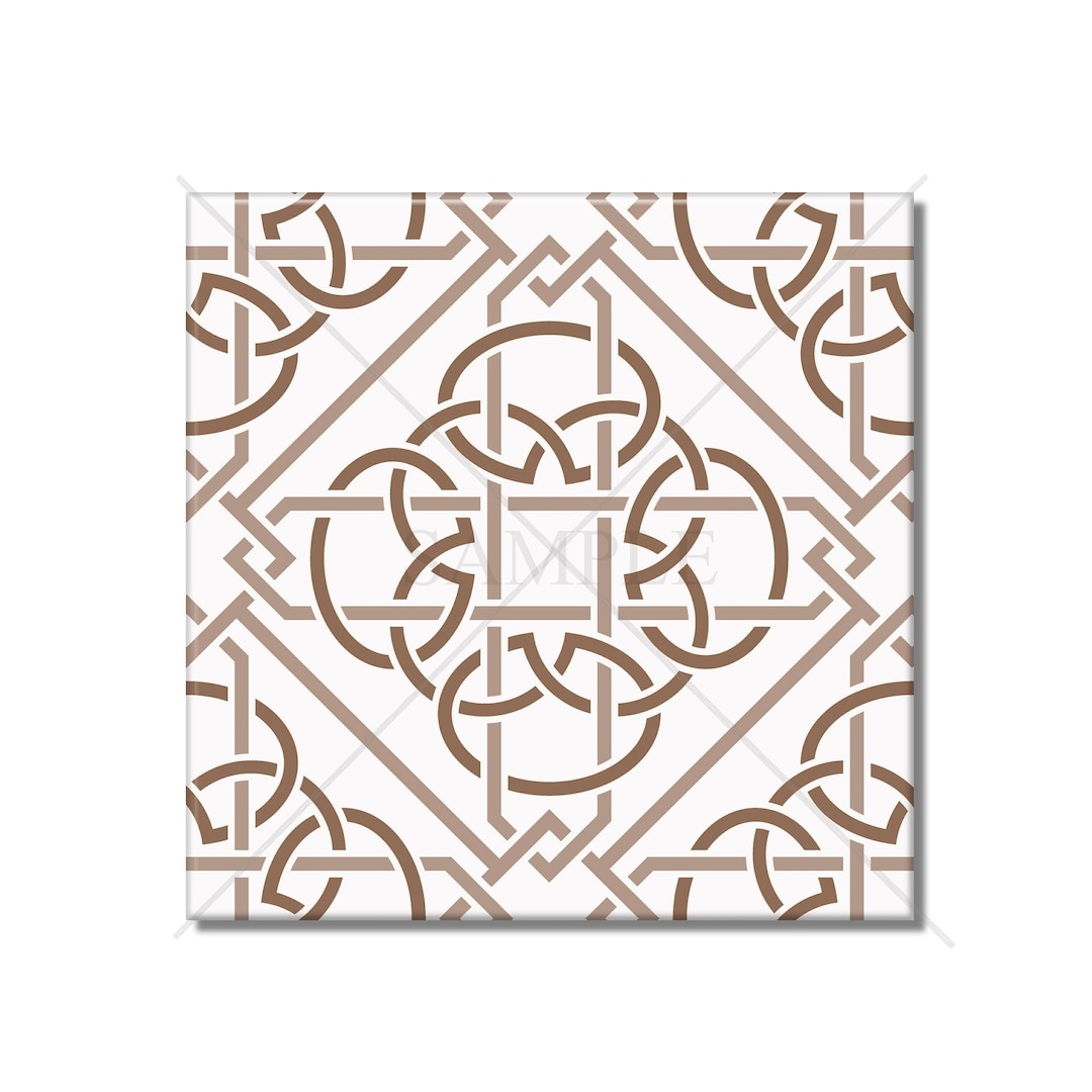 Brown Celtic Knot Ceramic Tile - Celtic Design Ceramic Tile Kitchen ...