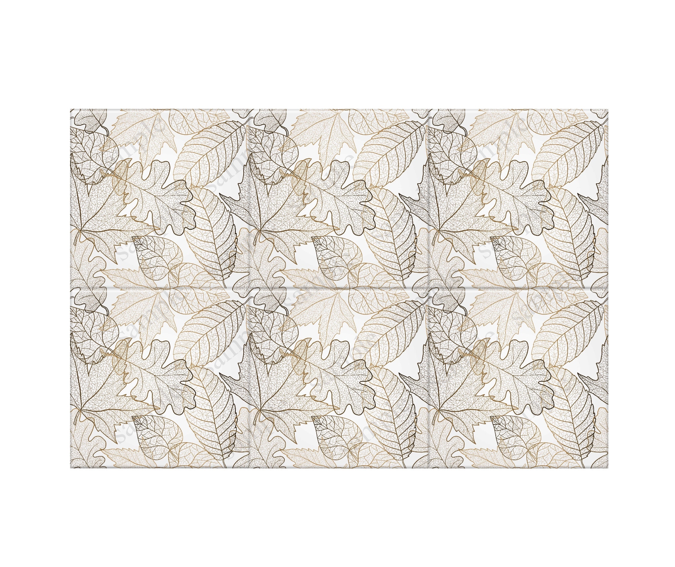 Continuous Leaf Design Ceramic Tile - Brown Leaf Ceramic Kitchen ...