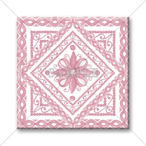 Pink Ceramic Tile Patterned Tile Pink Design Backsplash Tile Ceramic ...