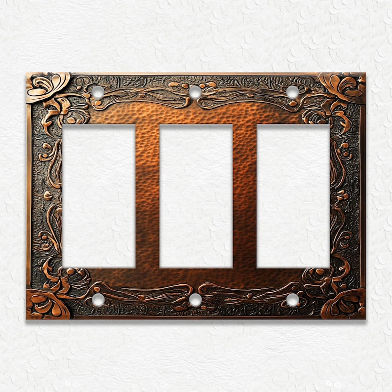 Copper Printed Design - Metal Switch Plate Covers and Outlet Covers ...