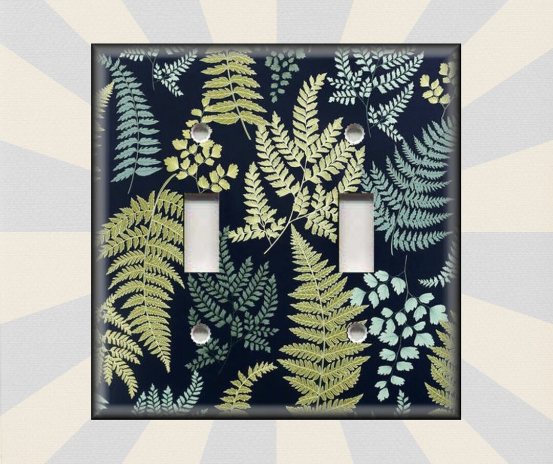 Botanical Greenery Leaves Nature Art Decor Metal Light Switch Plates ...