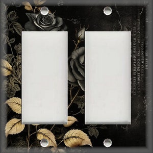 Gothic Design Light Switch Covers and Outlet Covers - Black Rose Design ...