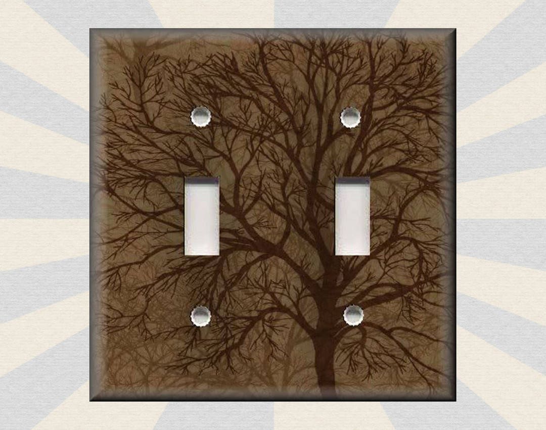 Decorative Tree Brown Switch Plate Covers - Tree Home Decor Metal Light ...