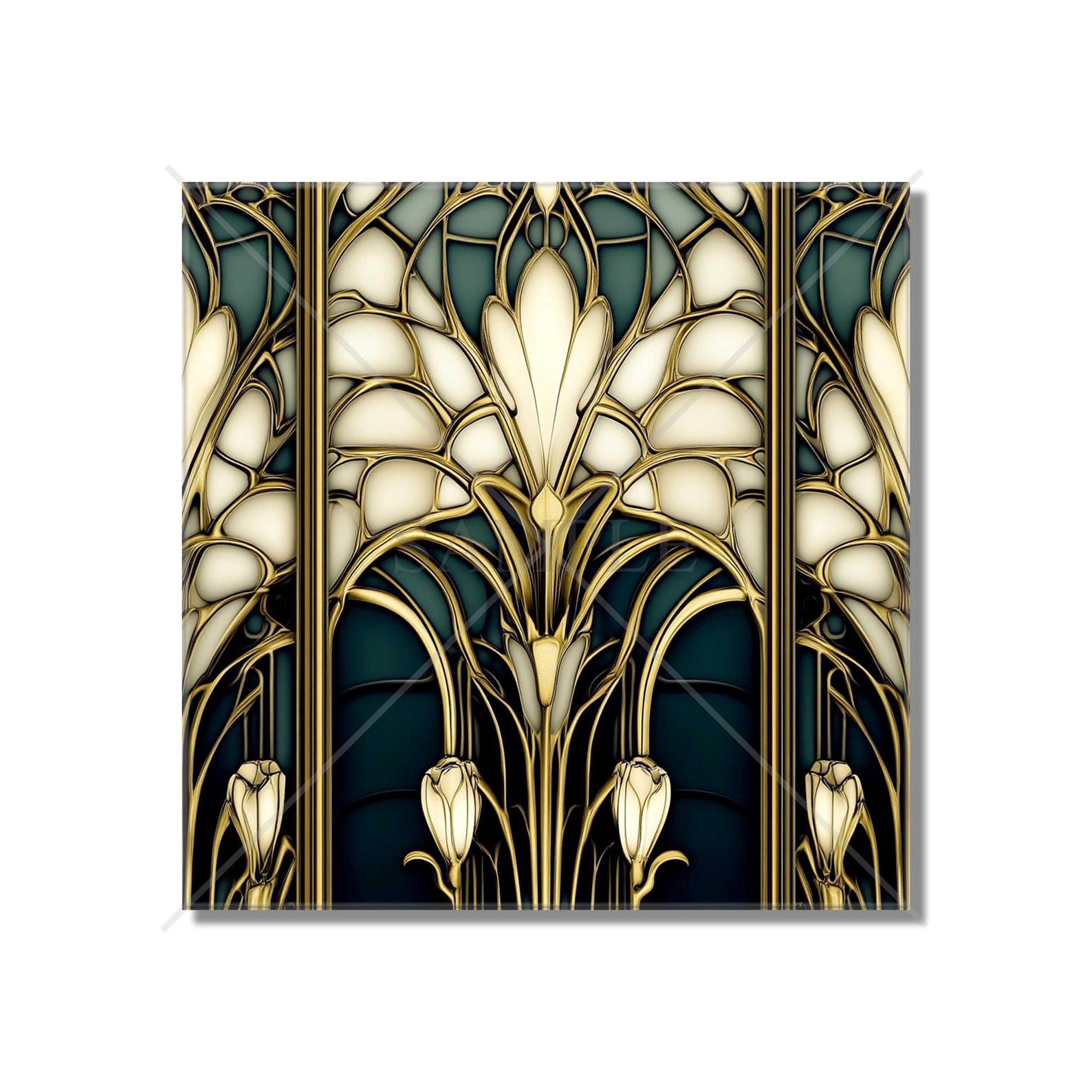 Art Deco Ceramic Tile - Kitchen Backsplash Tile - Unique Bathroom Tile ...