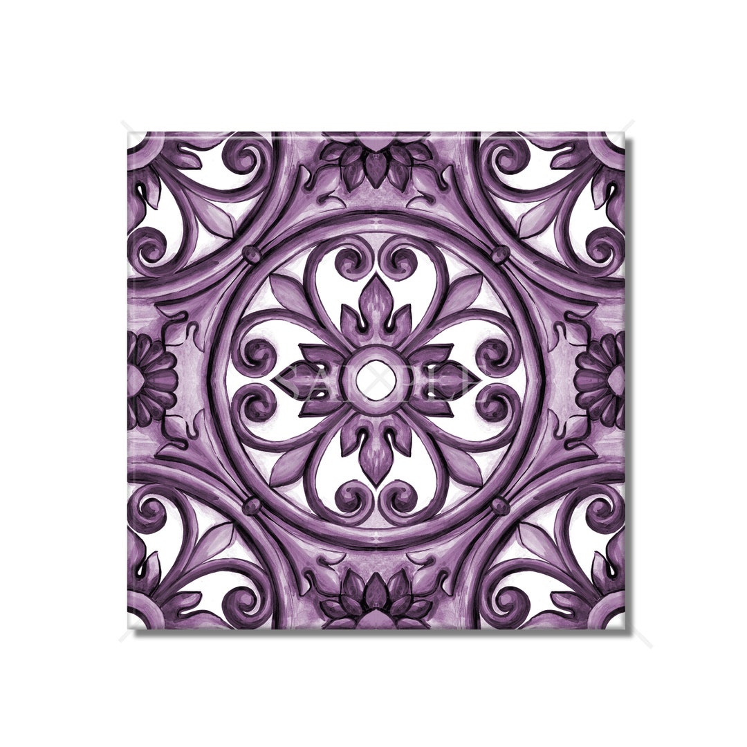 Purple Ceramic Tile Kitchen Backsplash Tile - Bathroom Tile - Ceramic ...