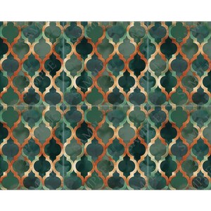 Green Copper Ceramic Tile Moroccan Kitchen Backsplash Tile - Bathroom ...