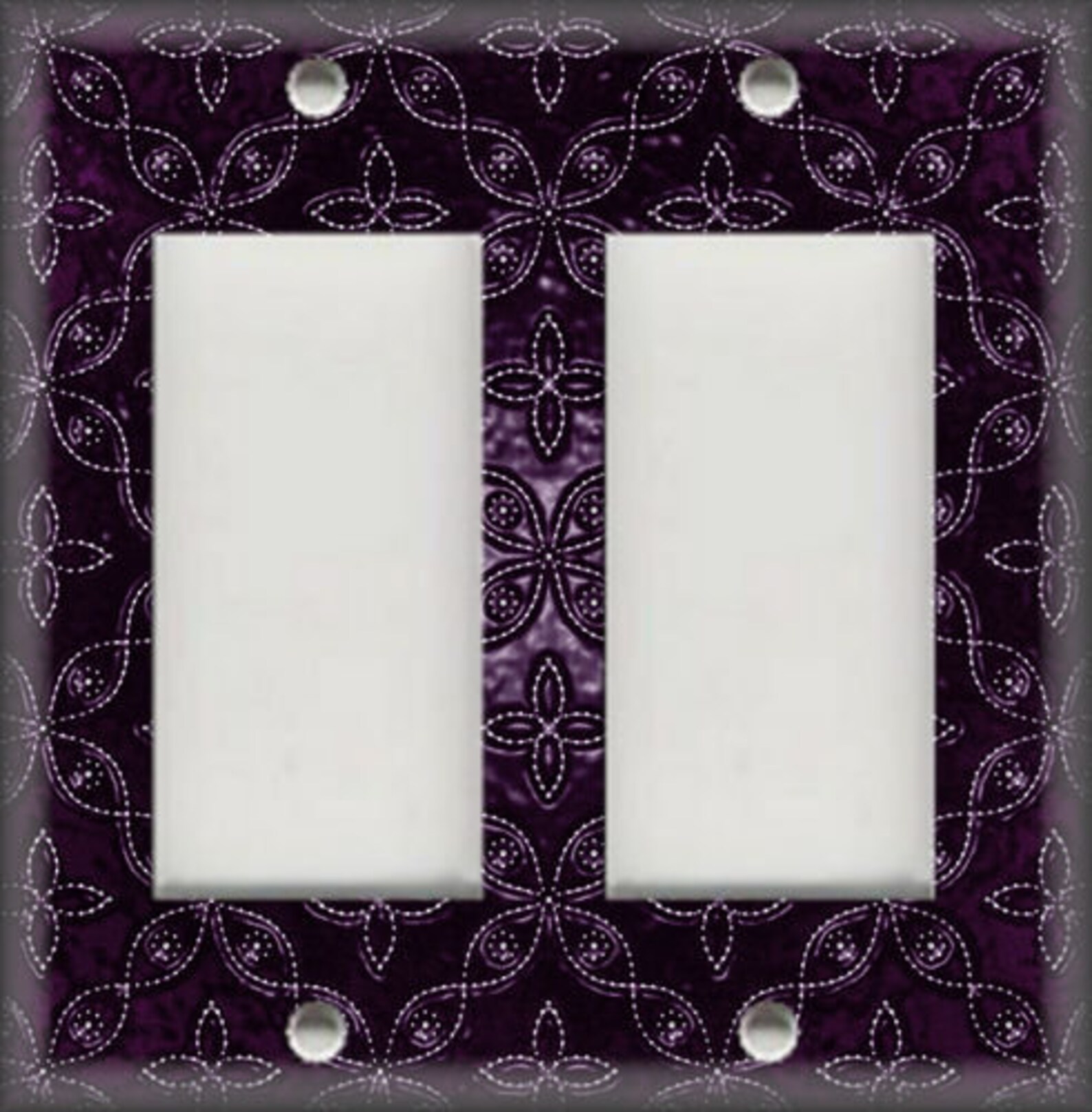 Dark Purple Pattern Home Decor - Metal Light Switch Plate Covers ...