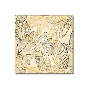 Continuous Leaf Design Ceramic Tile - Brown Leaf Ceramic Kitchen ...