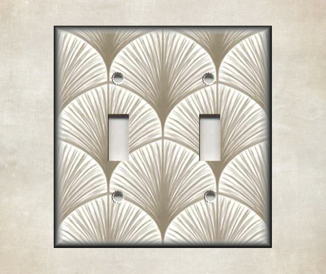 Mid Century Modern Decor Fan Design - Metal Light Switch Cover - Switch ...