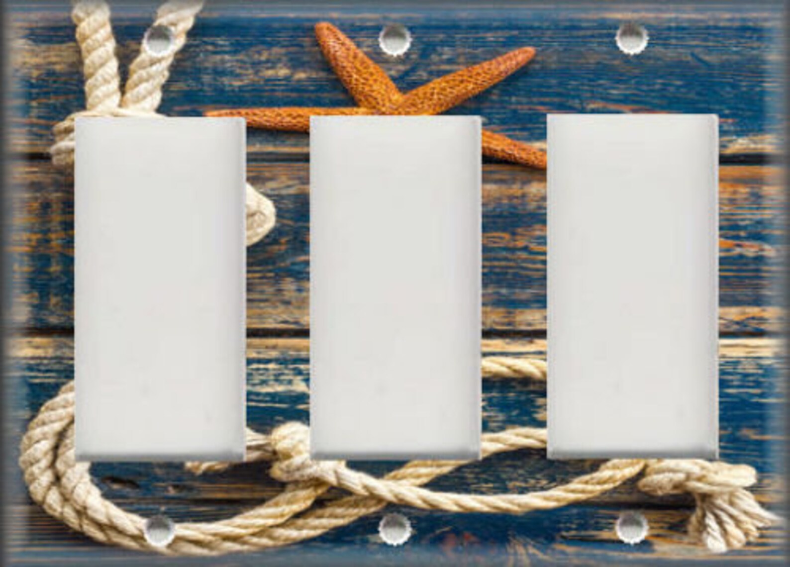 Beach Switch Plates and Outlet Covers Starfish Blue Nautical Decor ...