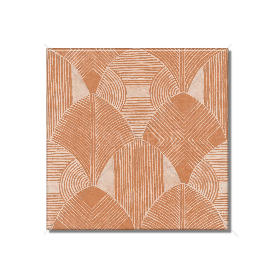Terracotta Art Deco Ceramic Tile Vintage Design Kitchen Backsplash Tile ...