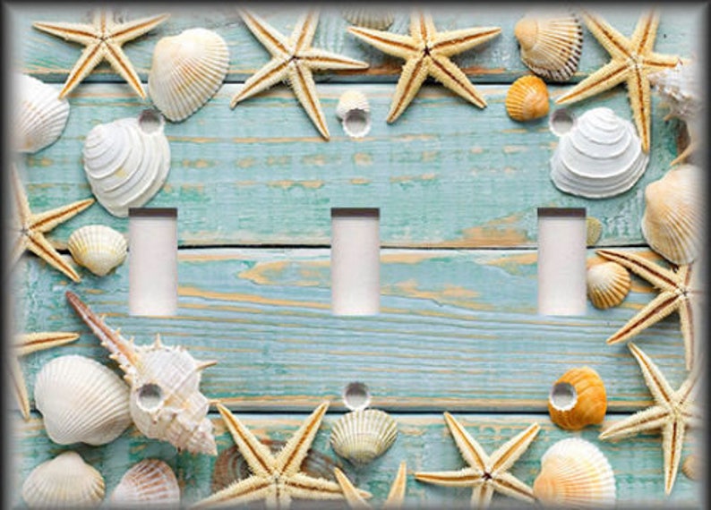 Beach Shells Light Switch Plate Covers Metal Light Switch - Etsy
