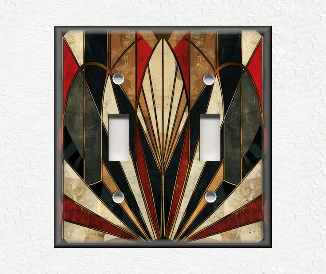 Art Deco Design Home Decor Metal Light Switch Plate Cover - Switch ...