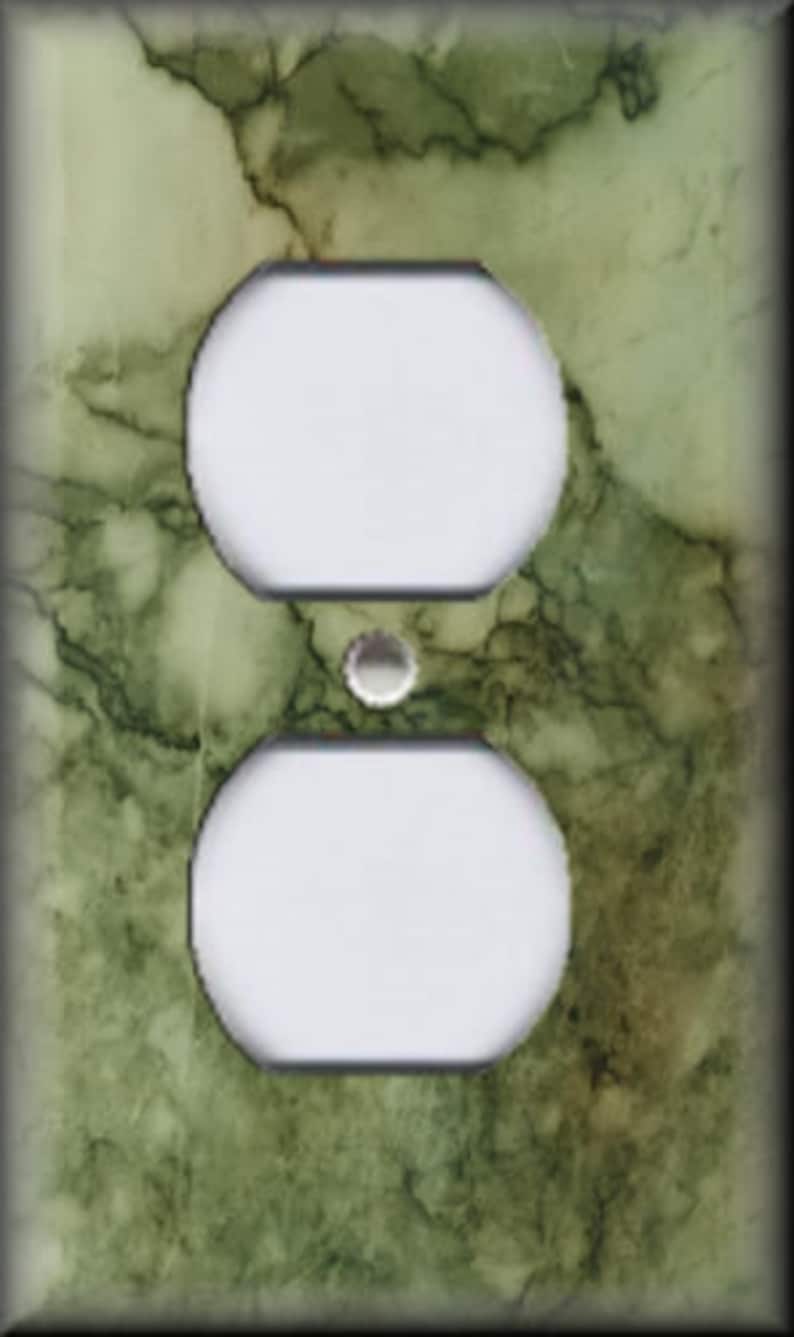 Green Marble Home Decor - Switch Plates and Outlet Covers - Metal Light ...
