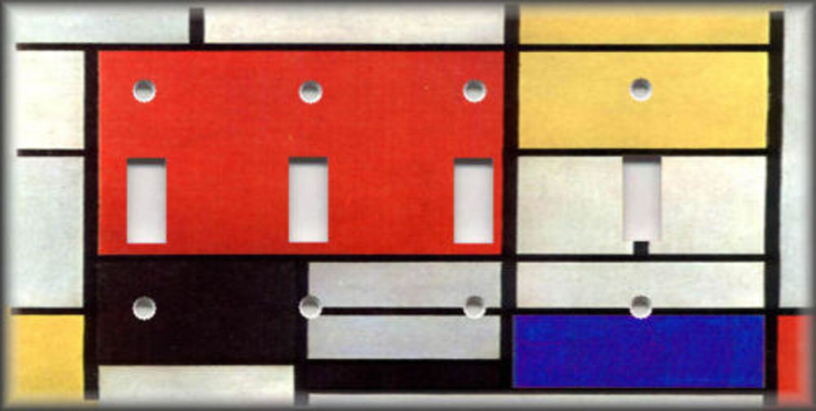 Mondrian Color Block - Mondrian Art Home Decor Art Decor - Metal Light ...