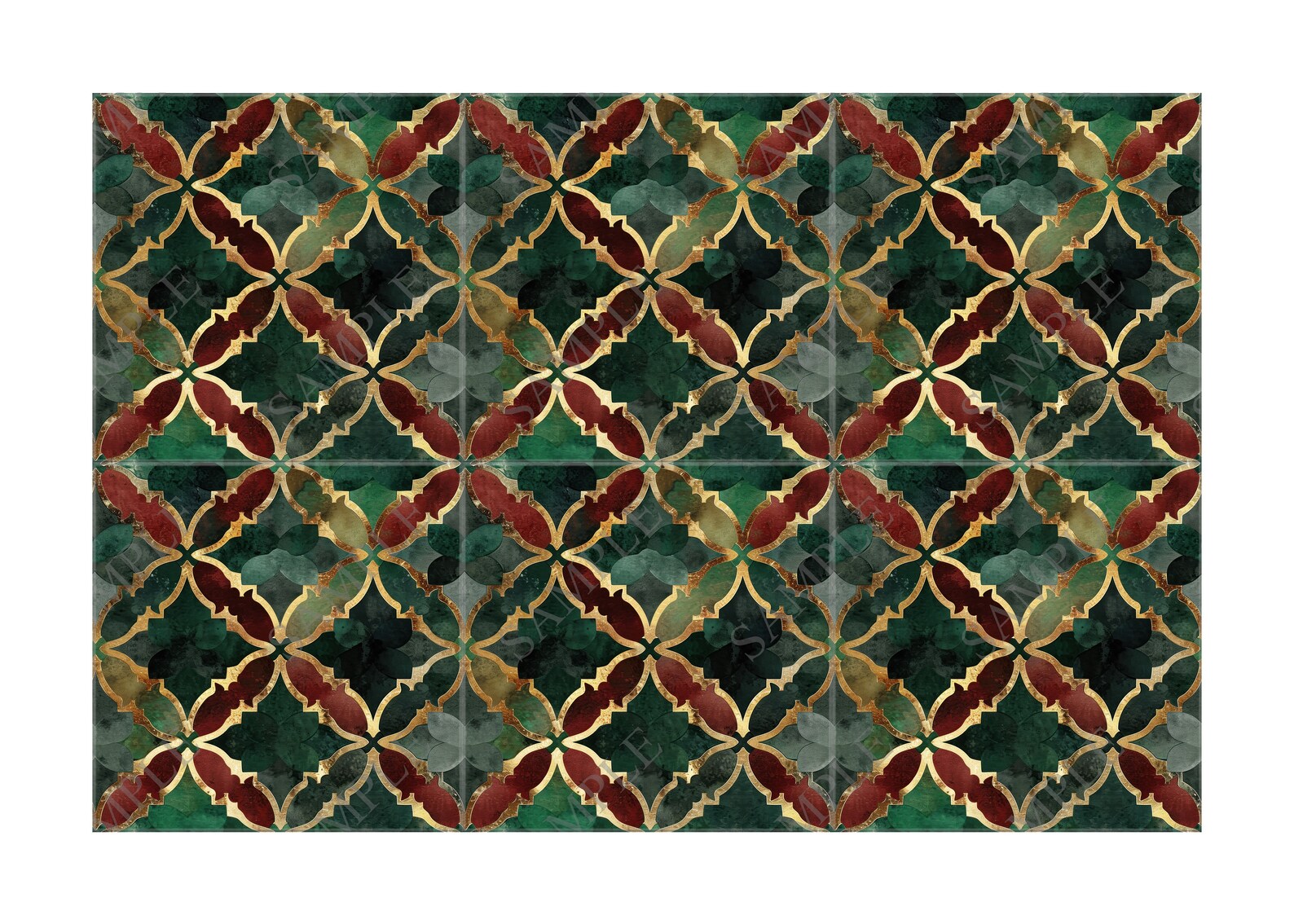 Green Copper Ceramic Tile Moroccan Kitchen Backsplash Tile - Bathroom ...