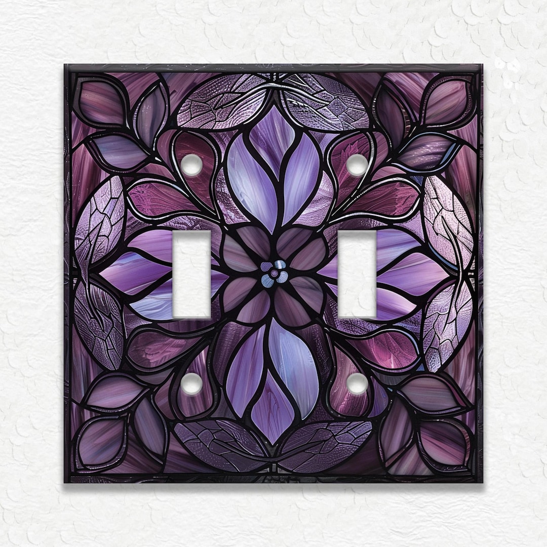 Purple Wildflowers Metal Switch Plates and Outlet Covers Unique Light ...