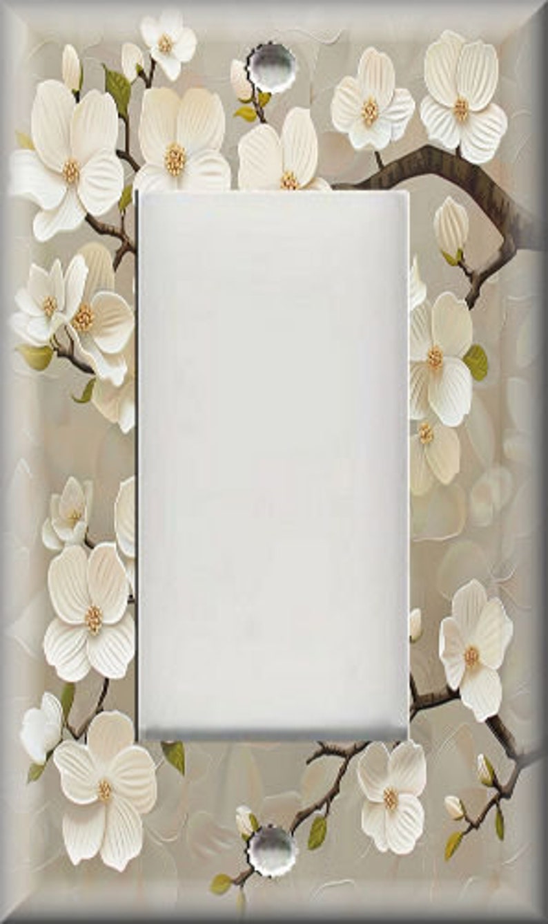 Beige Cream Dogwood Tree Branches - Metal Switch Plate Covers and ...