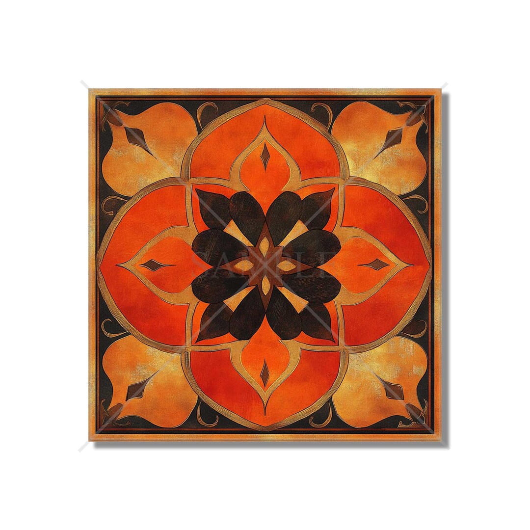 Orange Decorative Ceramic Tiles - Orange Kitchen Backsplash Tile ...