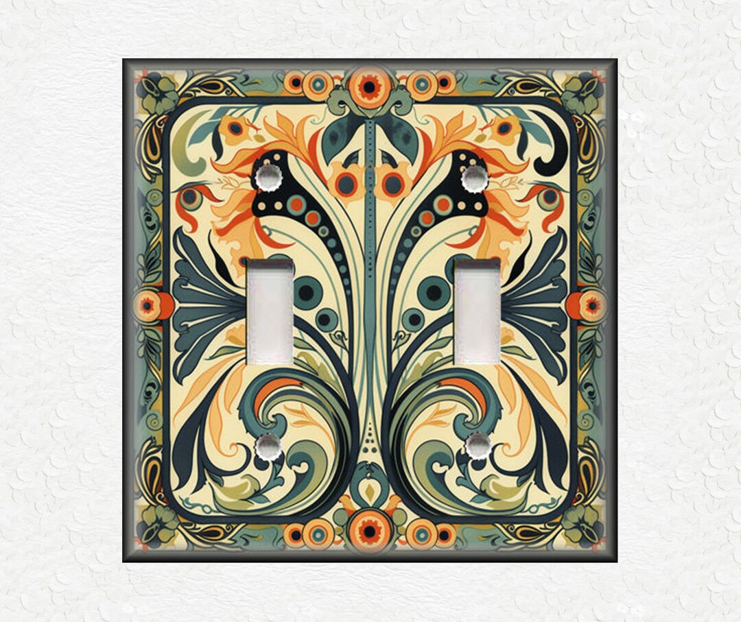 Multi Colored Design - Metal Switch Plate Covers and Outlet Covers ...