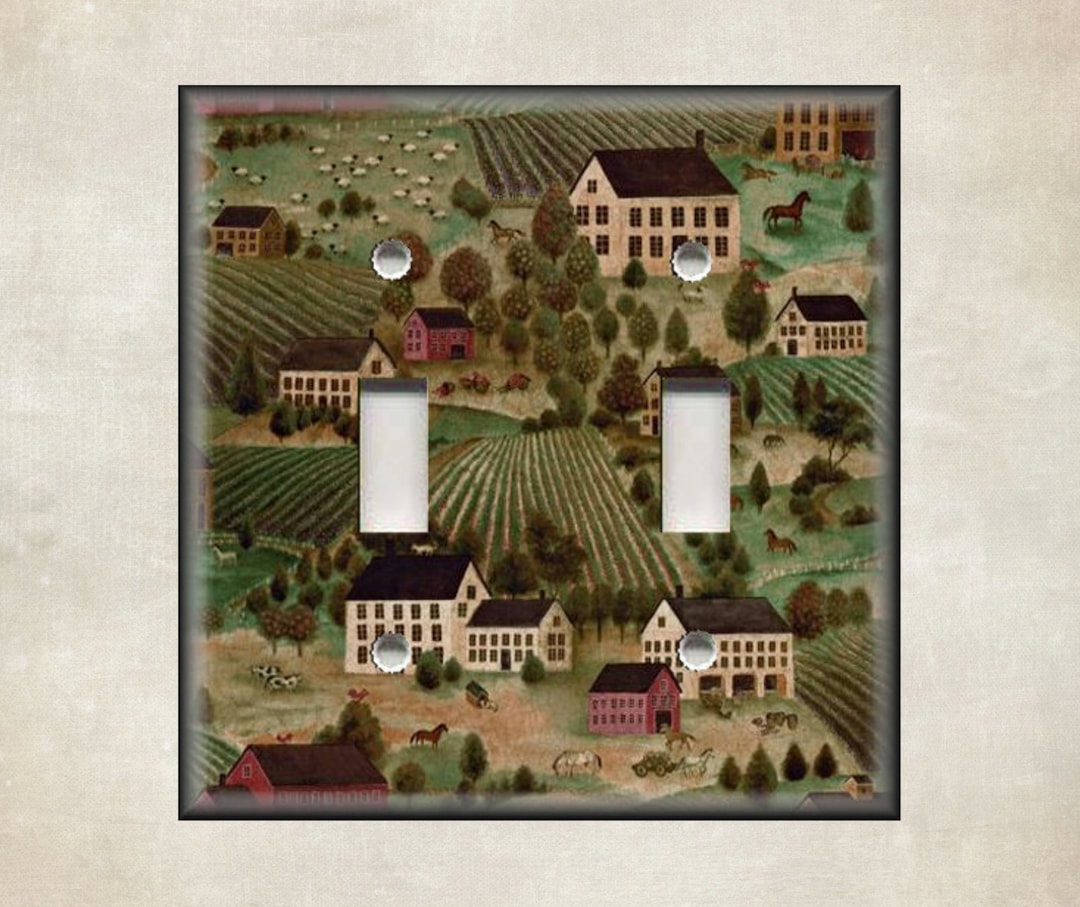 Primitive Home Decor Saltbox Houses - Switch Plates and Outlet Covers ...