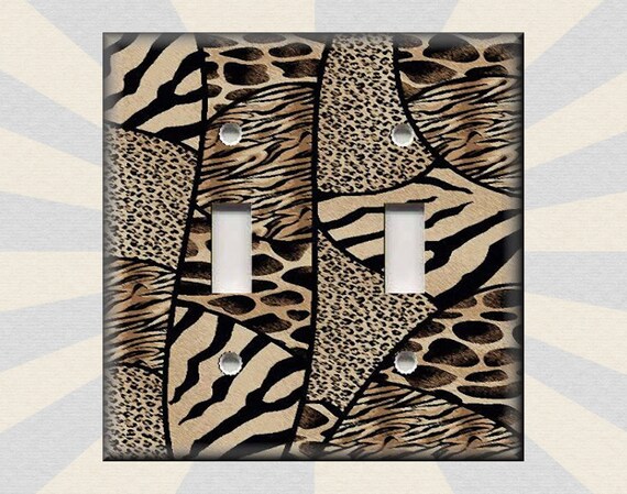 Patchwork Animal Print Design Brown Home Decor Wild Animal - Etsy