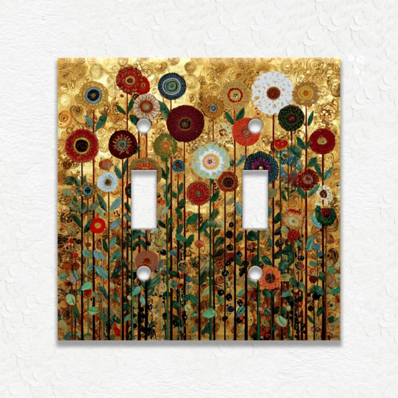 Metal Light Switch Cover Art Nouveau Floral Design, Outlet Covers ...