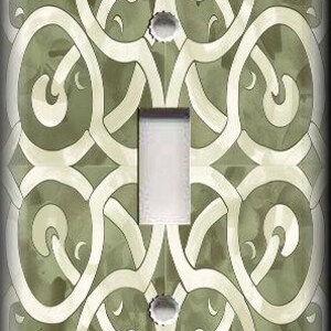 Sage Green Decorative Metal Light Switch Plate Covers and Outlet Covers ...