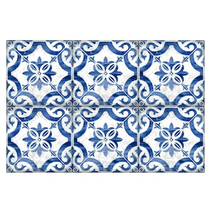Blue Decorative Ceramic Tile - Vintage Moroccan Design Ceramic Kitchen ...
