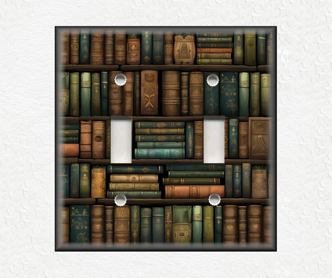 Vintage Books Design Metal Light Switch Plate Covers - Book Lover Gift ...