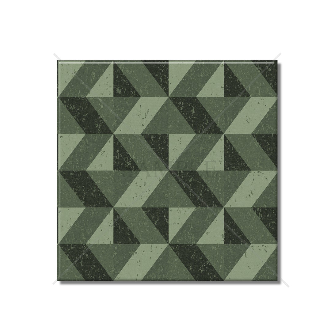 Geometric Ceramic Tile Green Ceramic Tile Bathroom Wall Tile Decorative ...