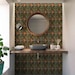 Green Copper Ceramic Tile Moroccan Kitchen Backsplash Tile - Bathroom ...