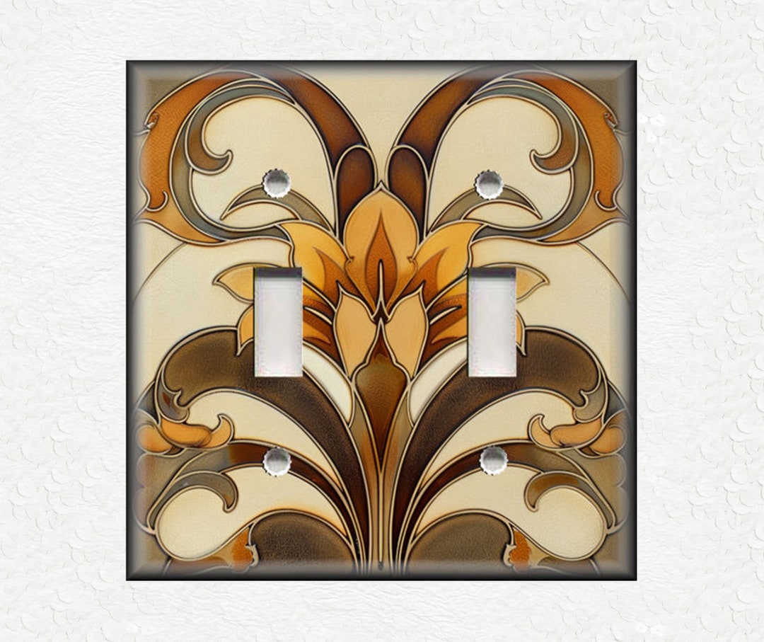Caramel Butterscotch Design Metal Switch Plate Covers and Outlet Covers ...