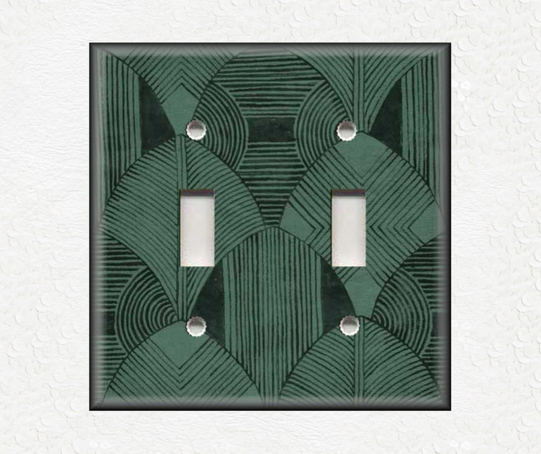 Art Deco Design Light Switch Plate Covers and Outlet Covers - Dark ...