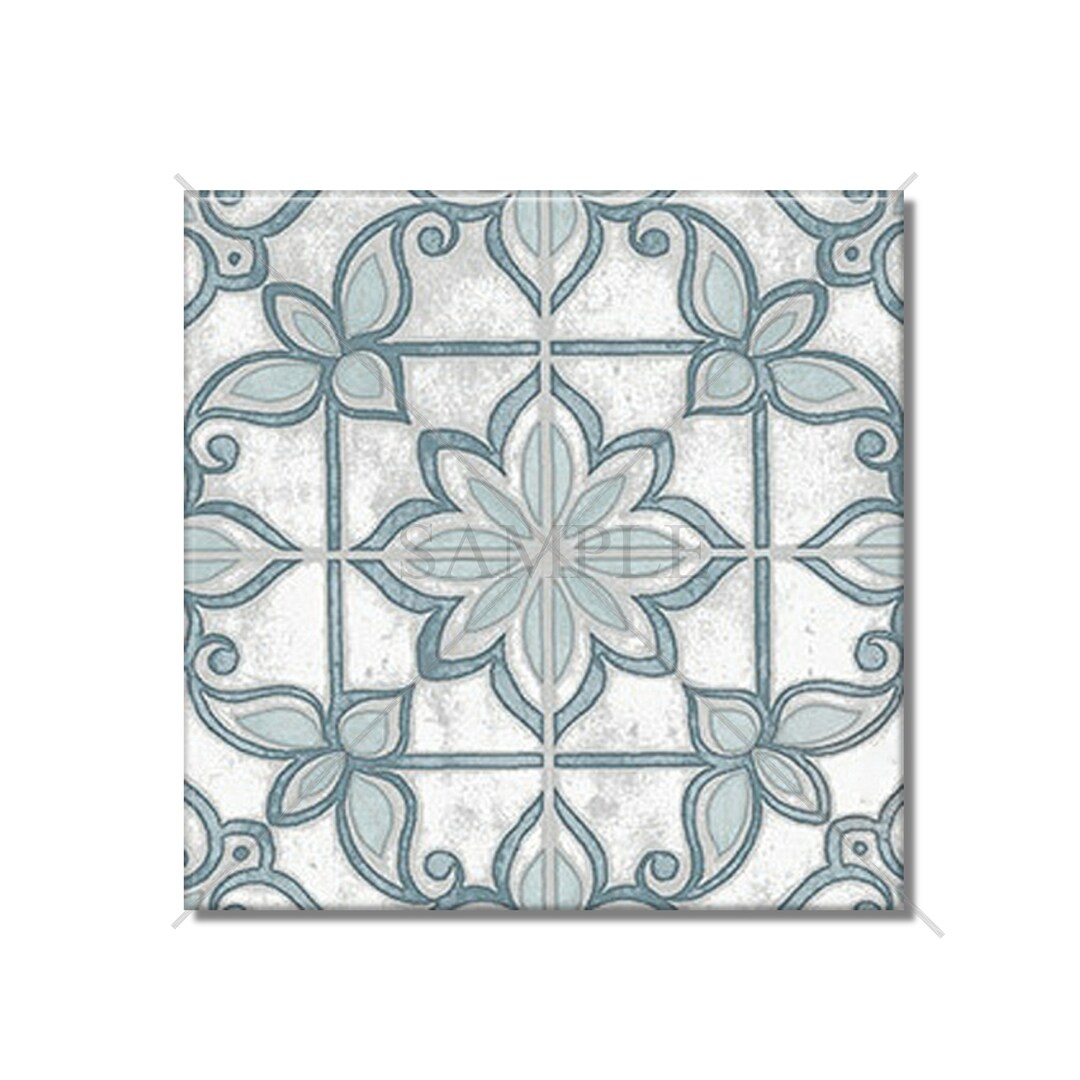 Blue Grey Ceramic Tile - Vintage Moroccan Tile Design - Kitchen ...