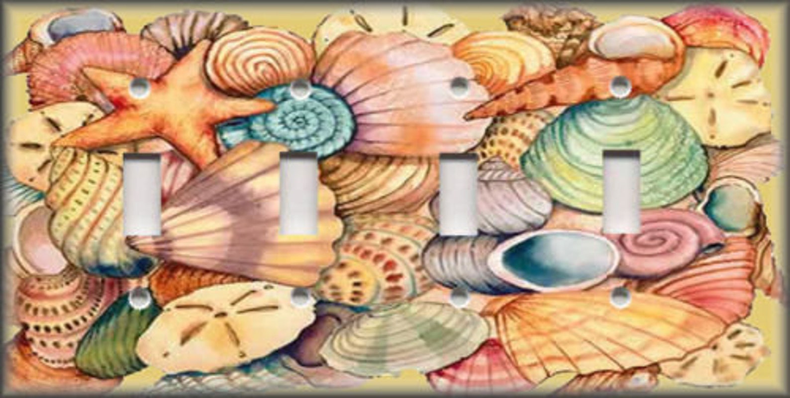 Colorful Beach Sea Shells Coastal Decor Beach Decor Metal - Etsy